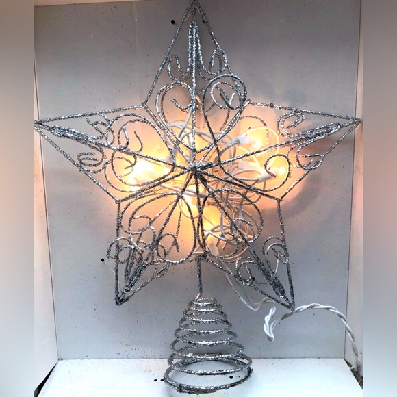 Ashland | Holiday | Ashland Christmas Lighted Tree Topper Silver ...